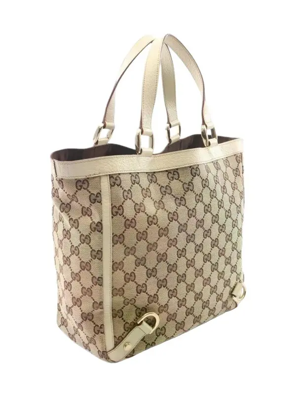 Gucci 2000s Gg Abbey Tote Bag - Neutrals