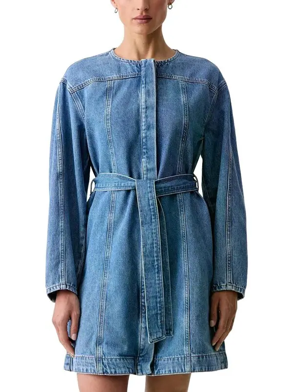 Marc O'polo Belted Denim Mini Dress - Blue