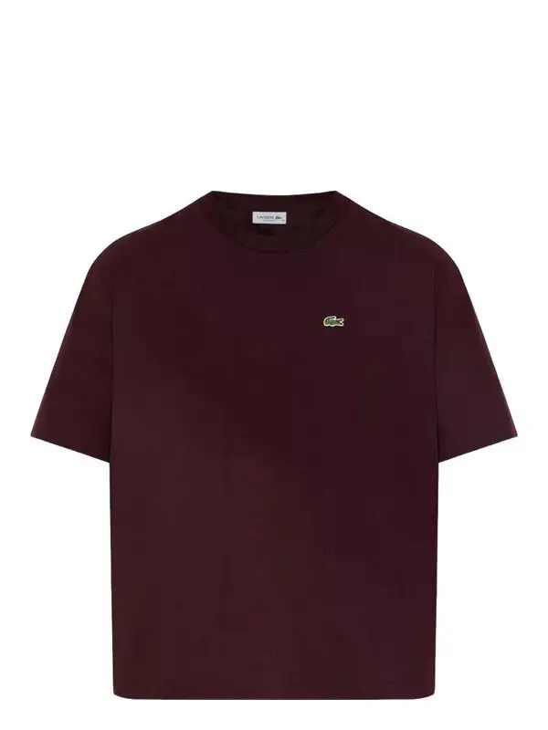 Lacoste Logo Patch Cotton T-shirt - Red