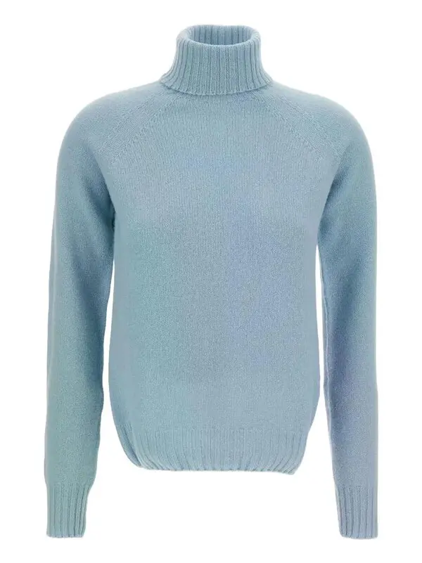 DRUMOHR Roll Neck Raglan Sleeve Sweater - Blue