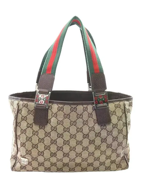 Gucci Gg Canvas Horsebit Tote Bag - Neutrals