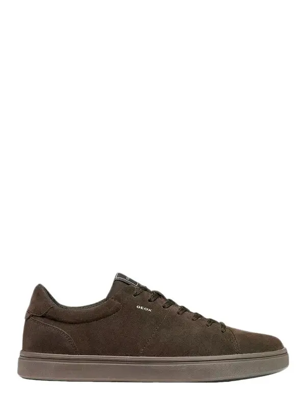 Geox Logo-print Suede Lace-up Sneakers - Brown