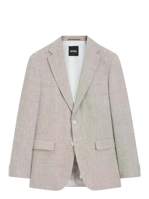 BOSS Marl-effect Single-breasted Blazer - Neutrals