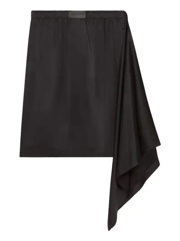COURREGES Draped Satin Skirt - Black