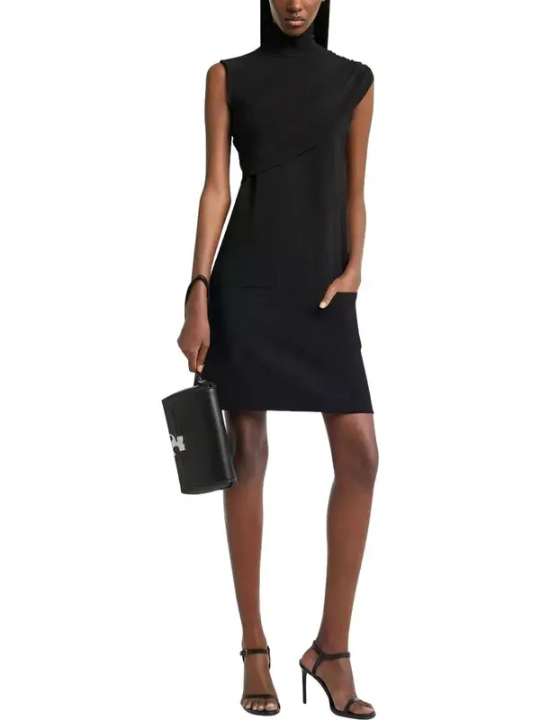 COURREGES Twist A-line Mini Dress - Black