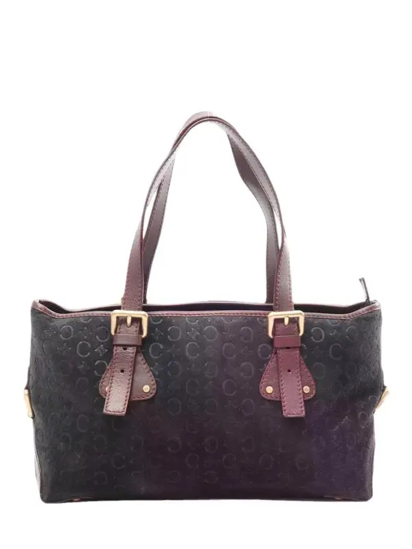 Celine 2000s C Macadam Suede Tote Bag - Black