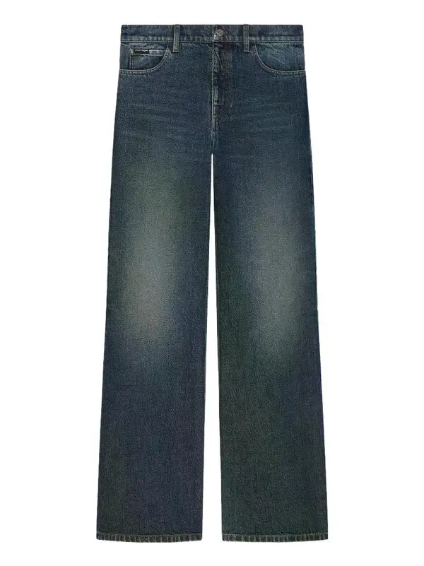 COURREGES Washed Wide-leg Jeans - Blue