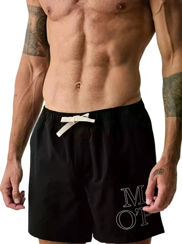 Marc O'polo Logo Print Swim Shorts - Black