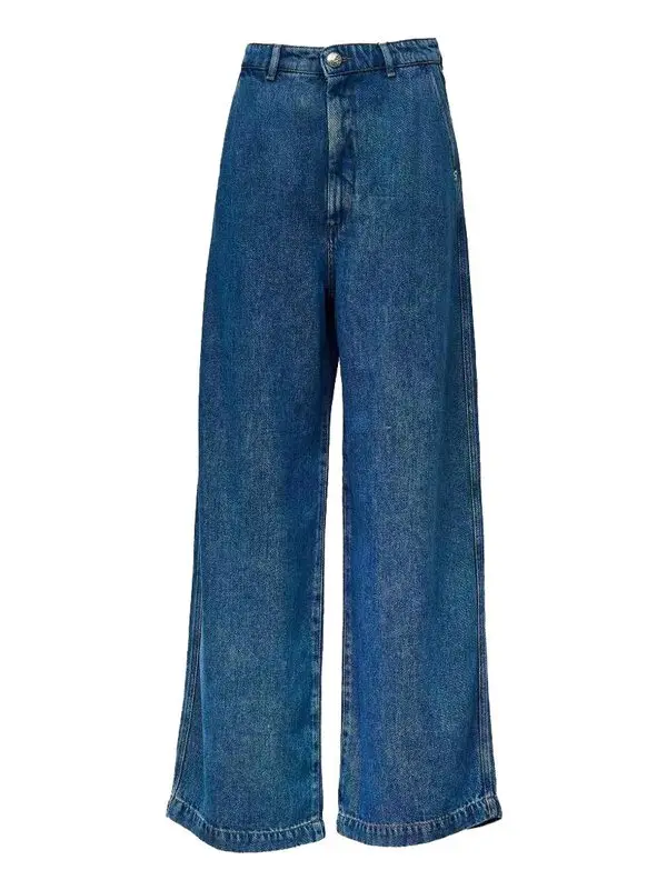 Sportmax Pioppo Wide-leg Jeans In Mid Vintage Wash - Blue