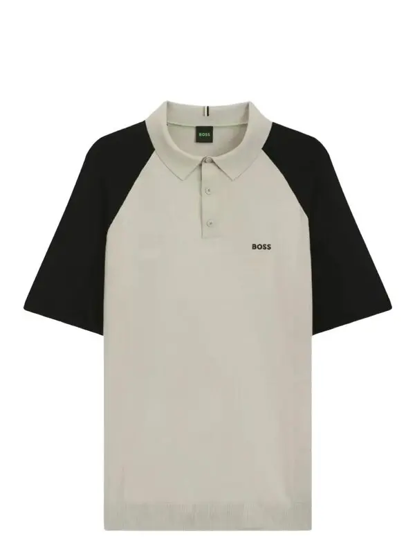 BOSS Logo-embroidered Polo Shirt - Neutrals