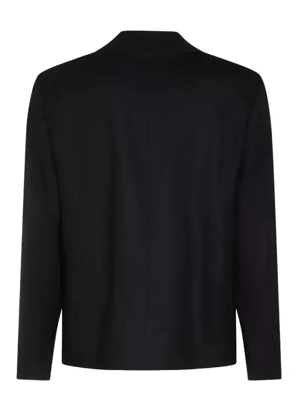 LARDINI Notch-lapel Button-up Blazer - Black