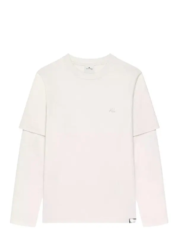 COURREGES Double-sleeve T-shirt - White