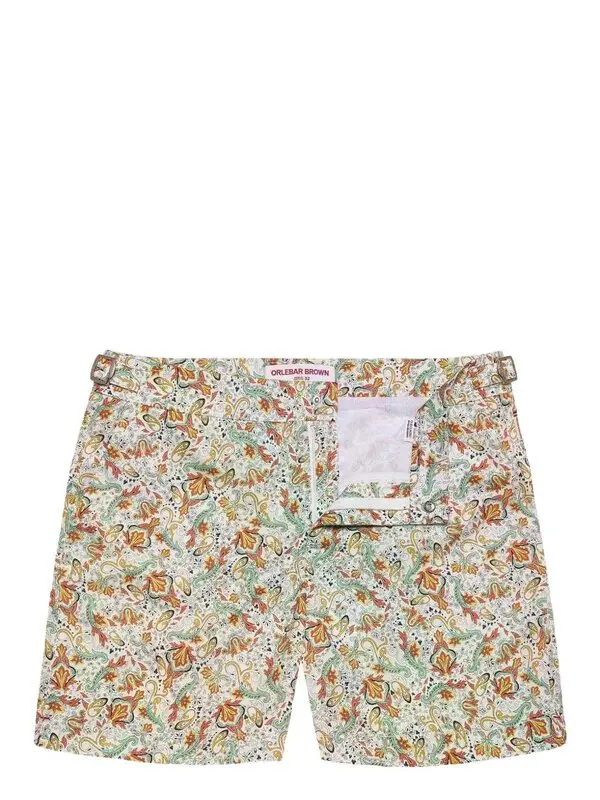 Orlebar Brown Bulldog Paisley Print Swim Shorts - White