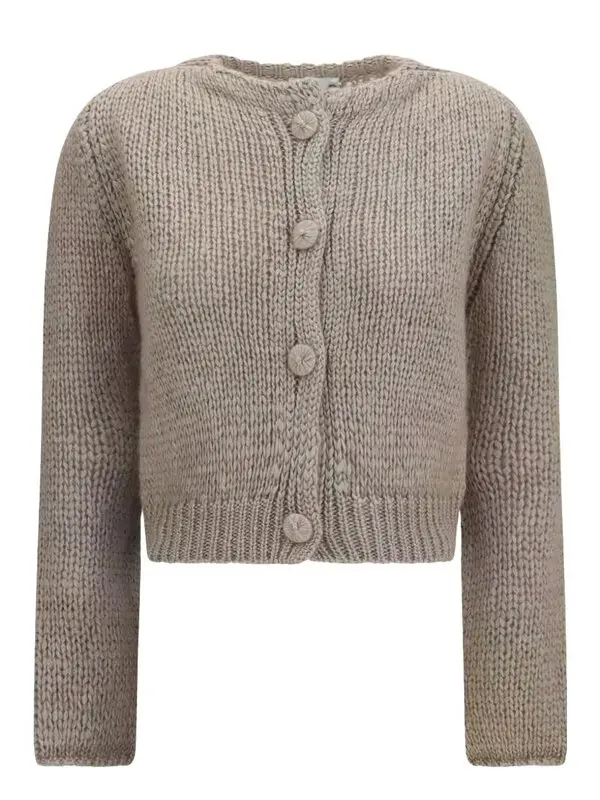 FORTE_FORTE Chunky Knit Cardigan - Neutrals