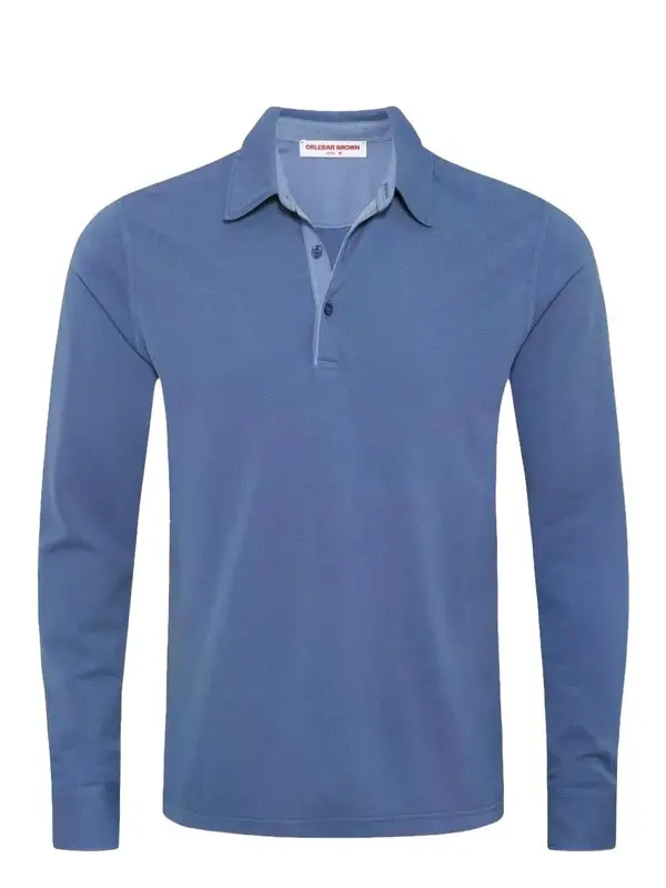 Orlebar Brown Garfield Long-sleeves Polo Shirt - Blue