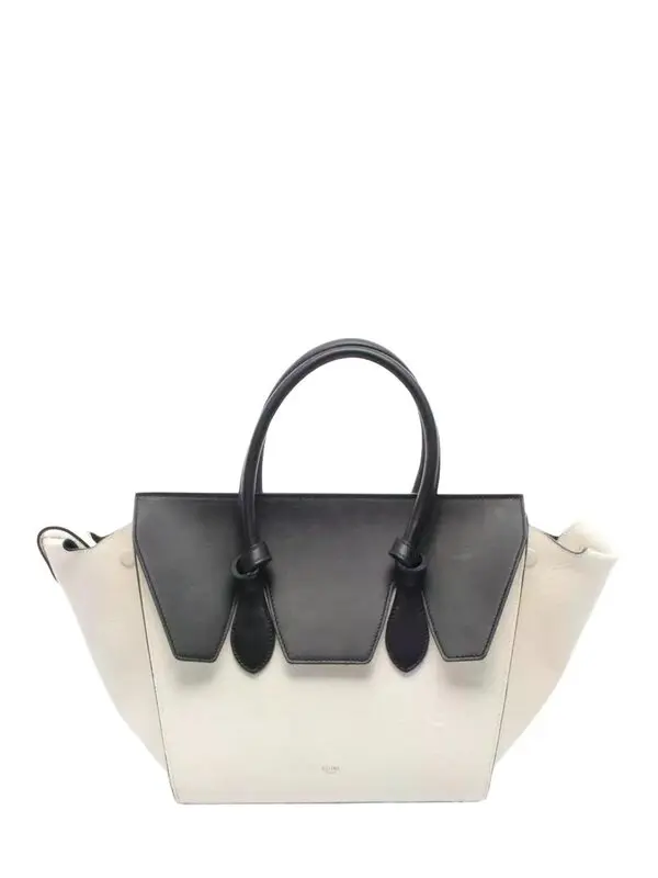 Celine 2000s Mini Tie Knot Tote Bag - White