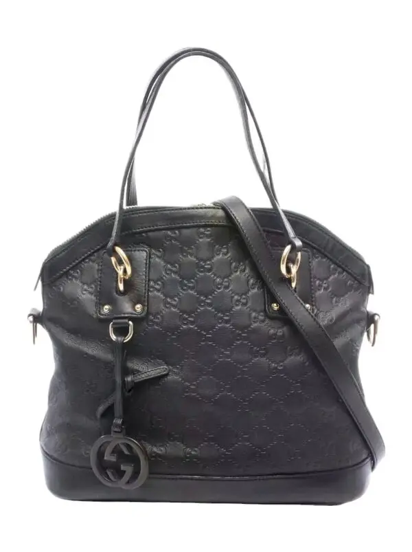 Gucci Guccissima 2-way Shoulder Bag - Black