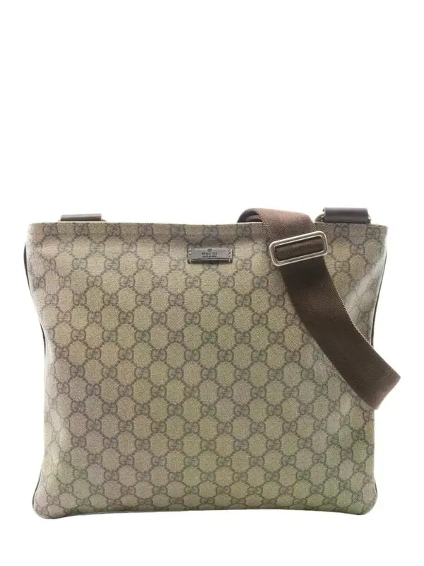 Gucci Gg Supreme Monogram Shoulder Bag - Neutrals