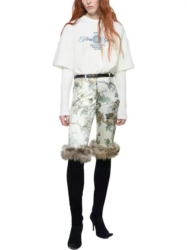 Acne Studios Embroidered Crest T-shirt - Neutrals