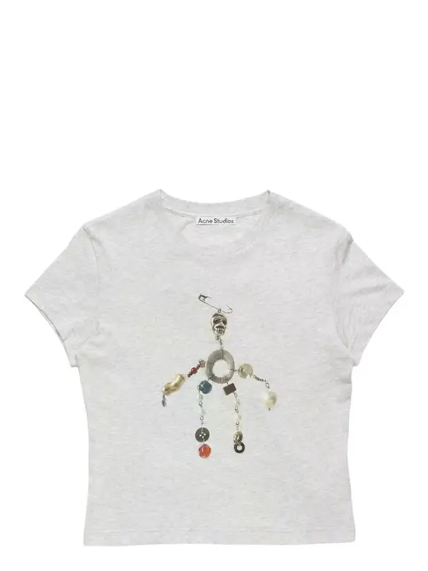 Acne Studios Fitted Graphic T-shirt - Grey