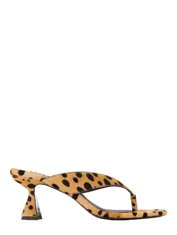 Cult Gaia Abi Leopard Print Sandals - Neutrals