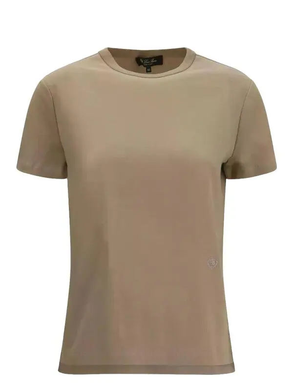 Loro Piana Embroidered Logo T-shirt - Neutrals