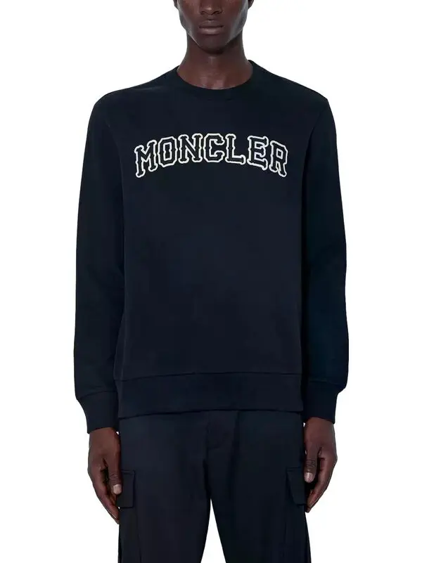 Moncler Logo Motif Sweatshirt - Black