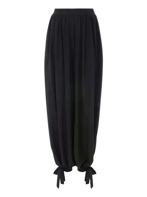 Chloé Bow-detail Pleated Trousers - Black