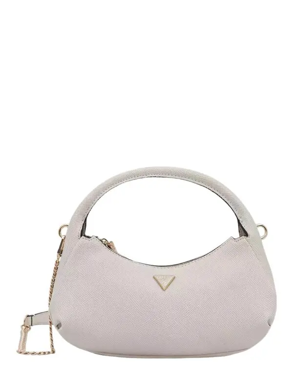 Guess Gilda Logo Plaque Chain Link Shoulder Bag - White