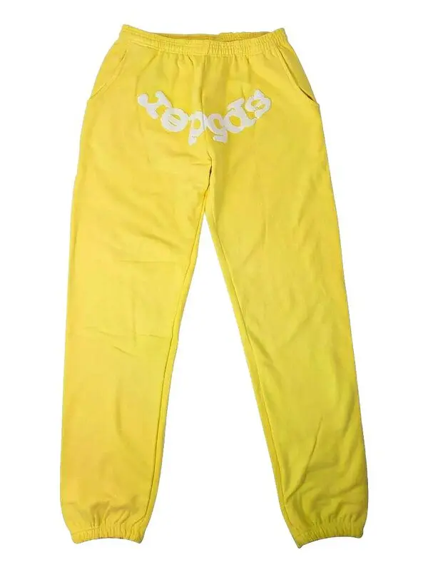 SP5DER Logo-print Track Pants - Yellow