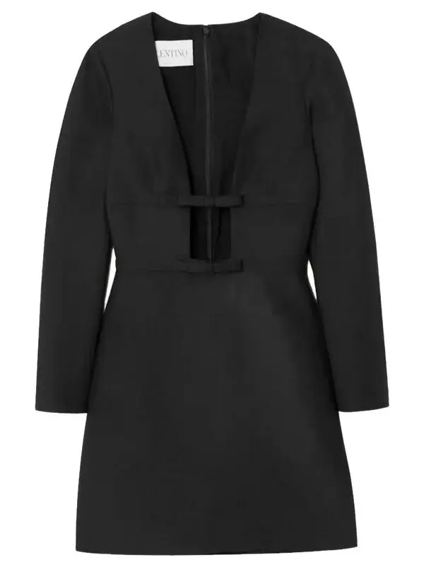 Valentino Garavani Cutout Bow-detailed Mini Dress - Black
