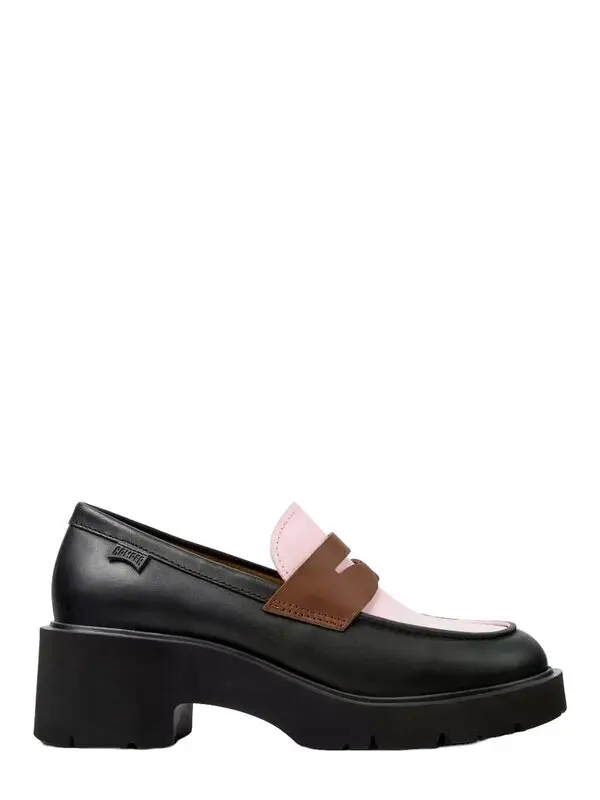 Camper Milah Twins Leather Loafers - Black