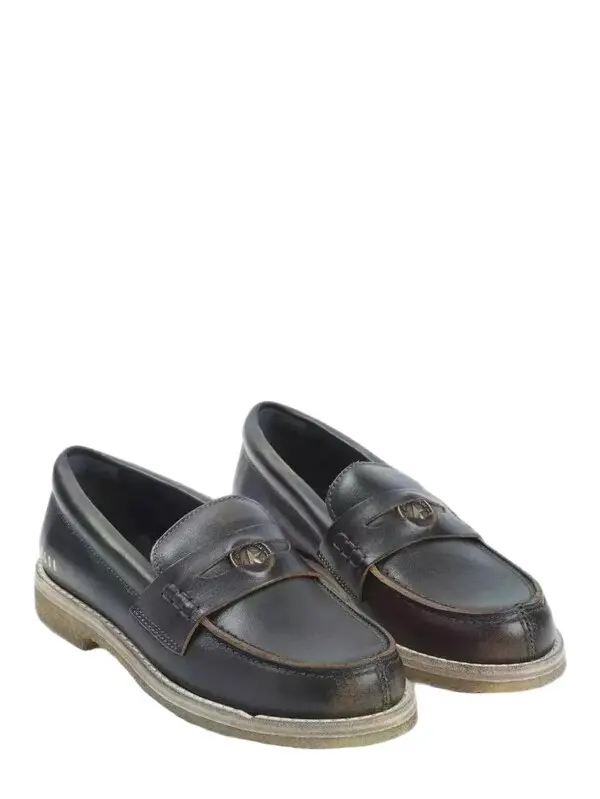 GOLDEN GOOSE Logo Detail Loafers - Black