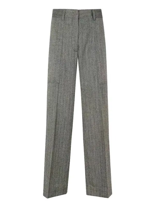 FORTE_FORTE Concealed Fastening Straight-leg Trousers - Black