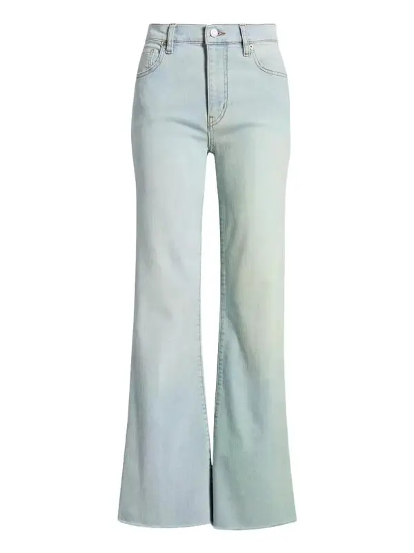 FRAME Icon Raw-edge Flared Jeans - Blue