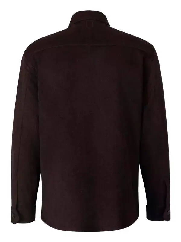 Canali Button-up Shirt Jacket - Brown