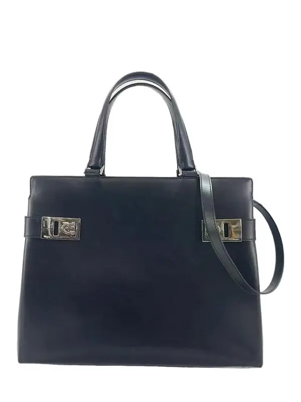 FERRAGAMO Gancini Handbag - Black