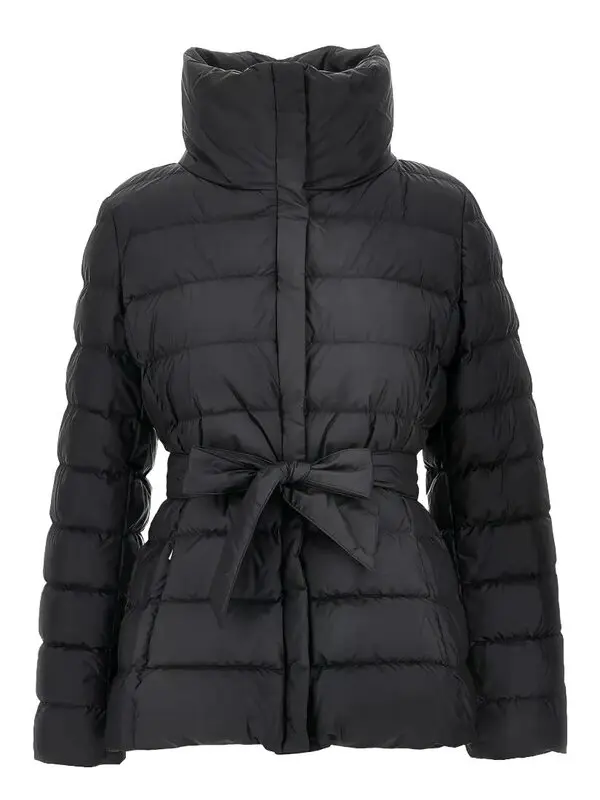 Max Mara Quilted Belted Jacket - Black