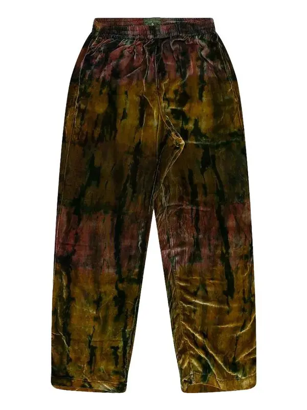DENIM TEARS Tie-dye Velour Track Pants - Brown