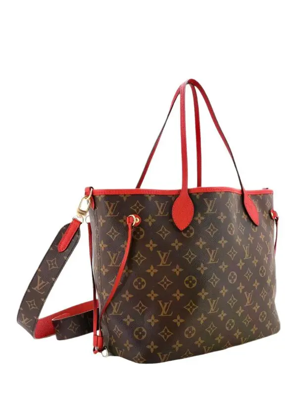 LOUIS VUITTON Neverfull Bandouliere Inside Out Monogram Canvas And Textile Mm Tote Bag - Brown