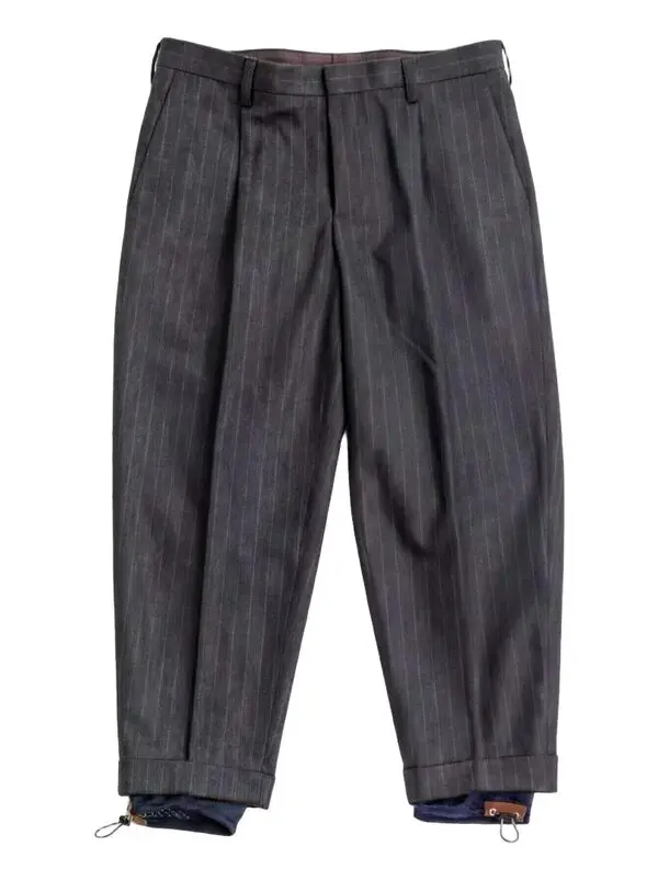 Kolor Pinstripe Pleated Trousers - Grey