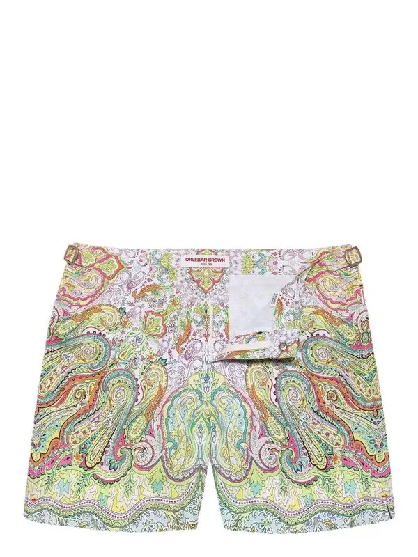 Orlebar Brown Bulldog Paisley-print Swim Shorts - Green