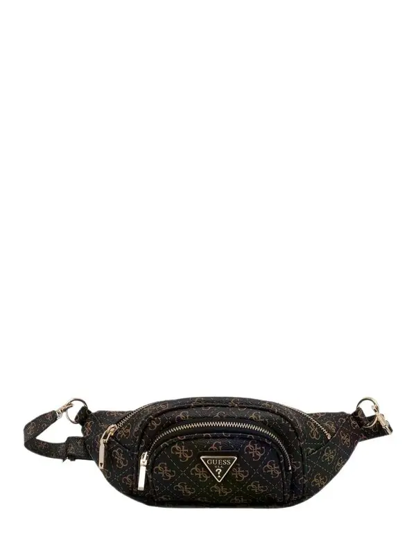 Guess Logo-print Zip-around Belt Bag - Black