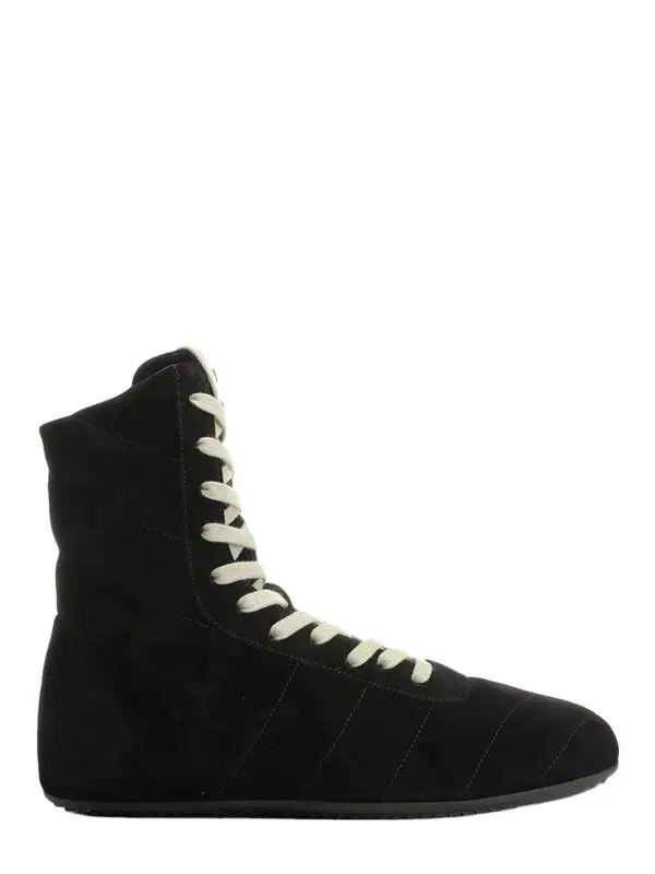 Rick Owens Chevron-quilted High-top Sneakers - Black