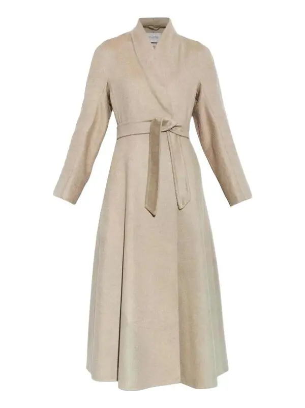 Max Mara Belted Cashmere Coat - Neutrals