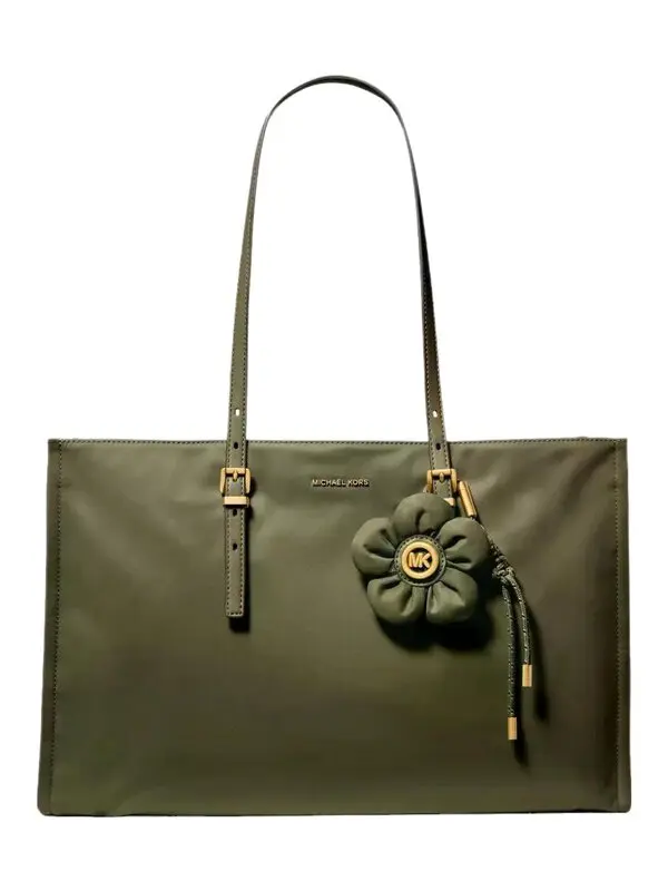 Michael Kors Medium Zadie Tote Bag With Flower Charm - Green
