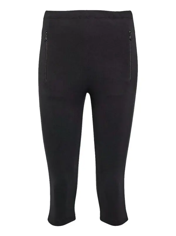 Wardrobe.NYC Zip-pocket Cropped Leggings - Black