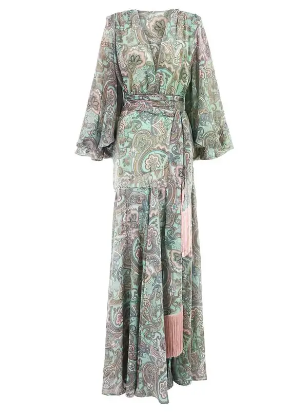 BRONX AND BRONCO Paisley Print Gown - Green
