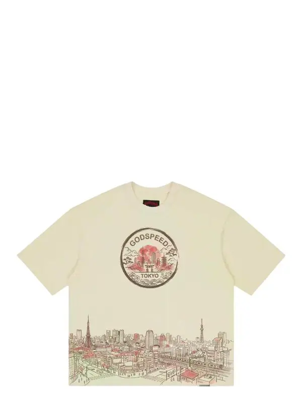 GODSPEED Tokyo Skyline T-shirt - Neutrals