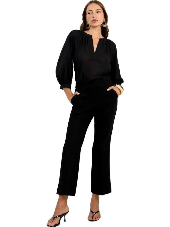 Trina Turk Allisan Kick Flare Pants - Black
